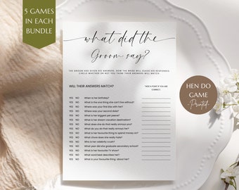 Minimalist Hen Do Games Hen Party Games Bridal Shower Games ...