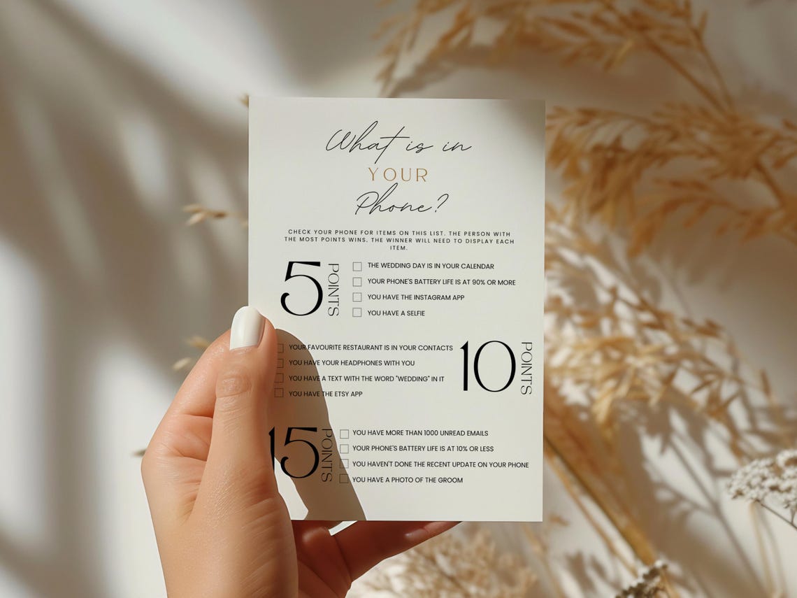 Minimalist Hen Do Games | Printable Hen Party Games | Editable Bridal ...