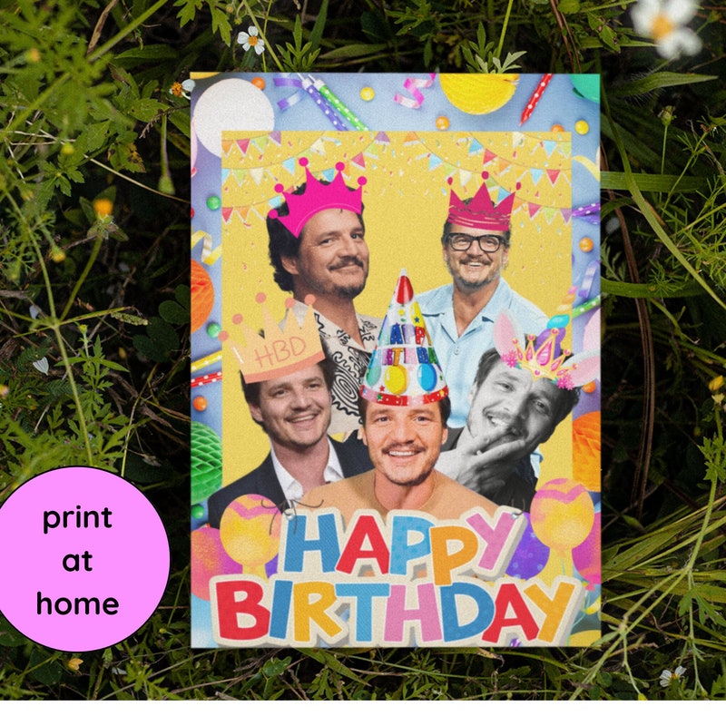 Pedro Pascal Birthday Card - Etsy
