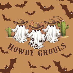 Retro Cowboy Ghost Halloween Wallpaper | Western Spooky Phone ...
