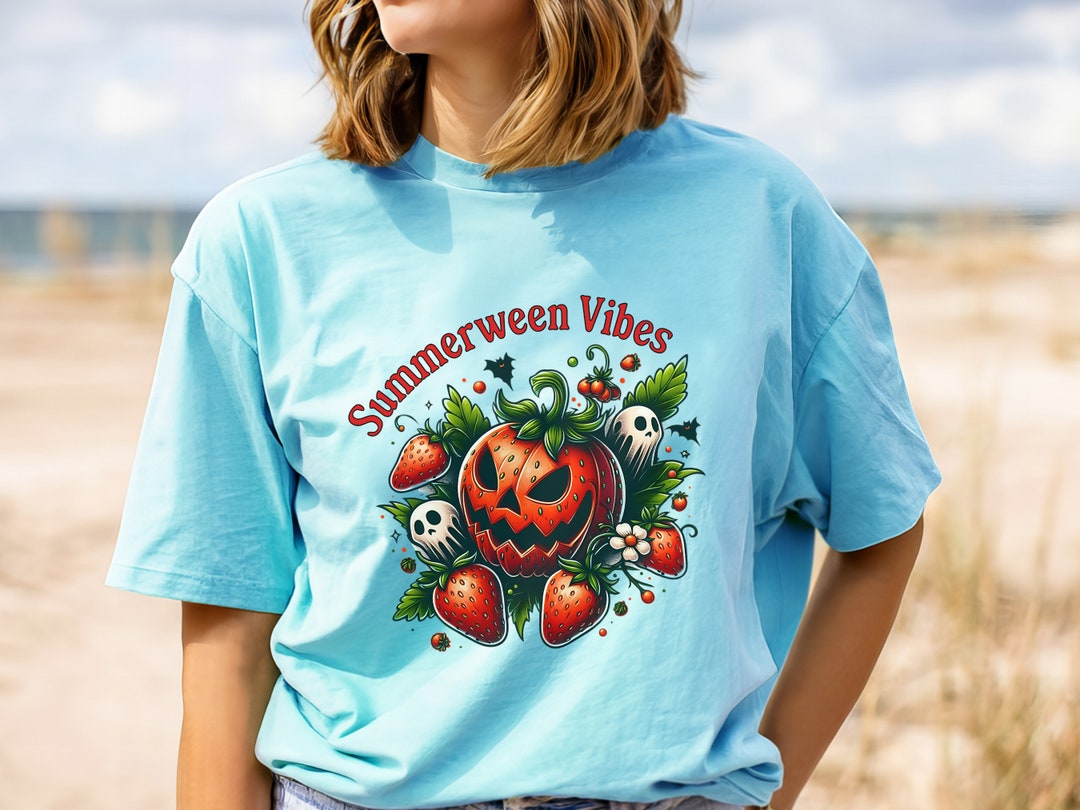 Summerween Spooky Strawberry Shirt Hot Goth Summer Tee, Hot Ghoul ...