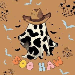 Retro Cowboy Ghost Phone Wallpaper: Spooky Western Theme (digital ...