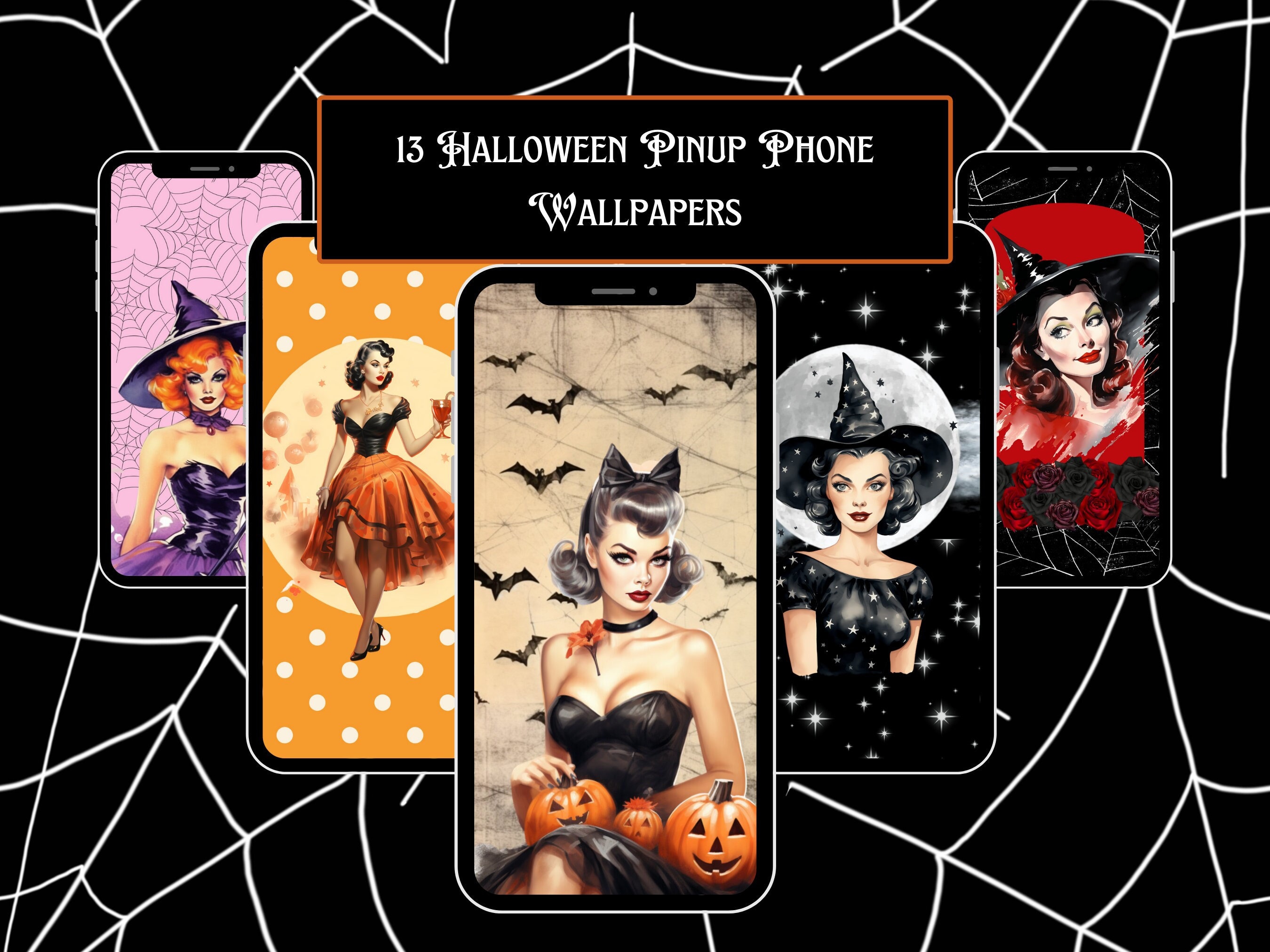 Halloween Pin Up Wallpaper 58 Halloween Pinup Stock Photos, High Res
