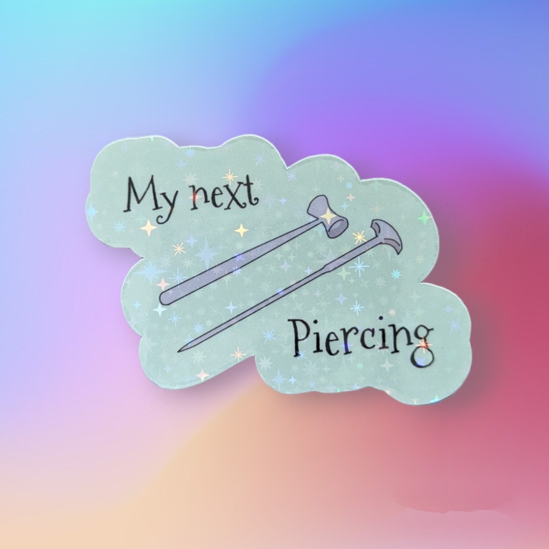 My Next Piercing Lobotomy Holographic Sticker - Etsy