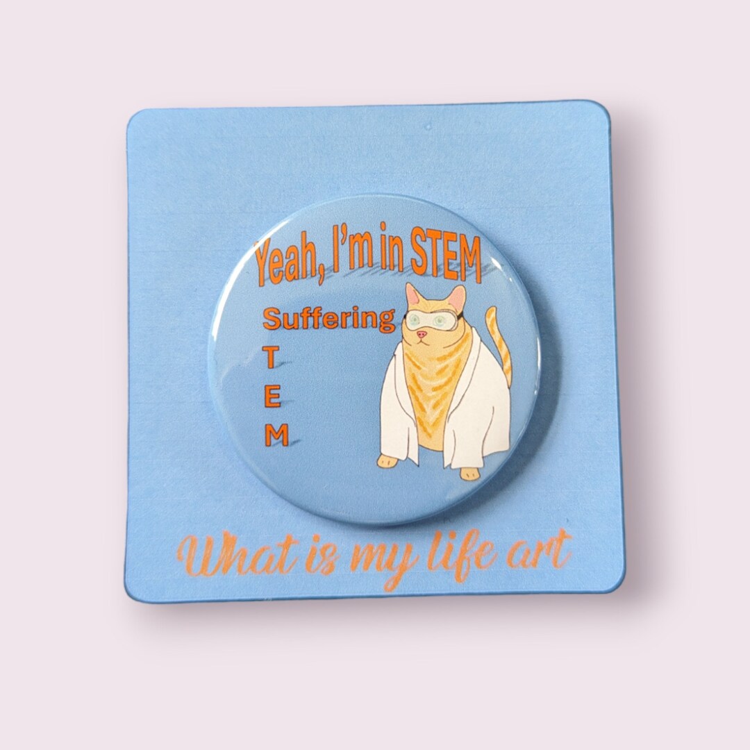 STEM Cat Badge - Etsy