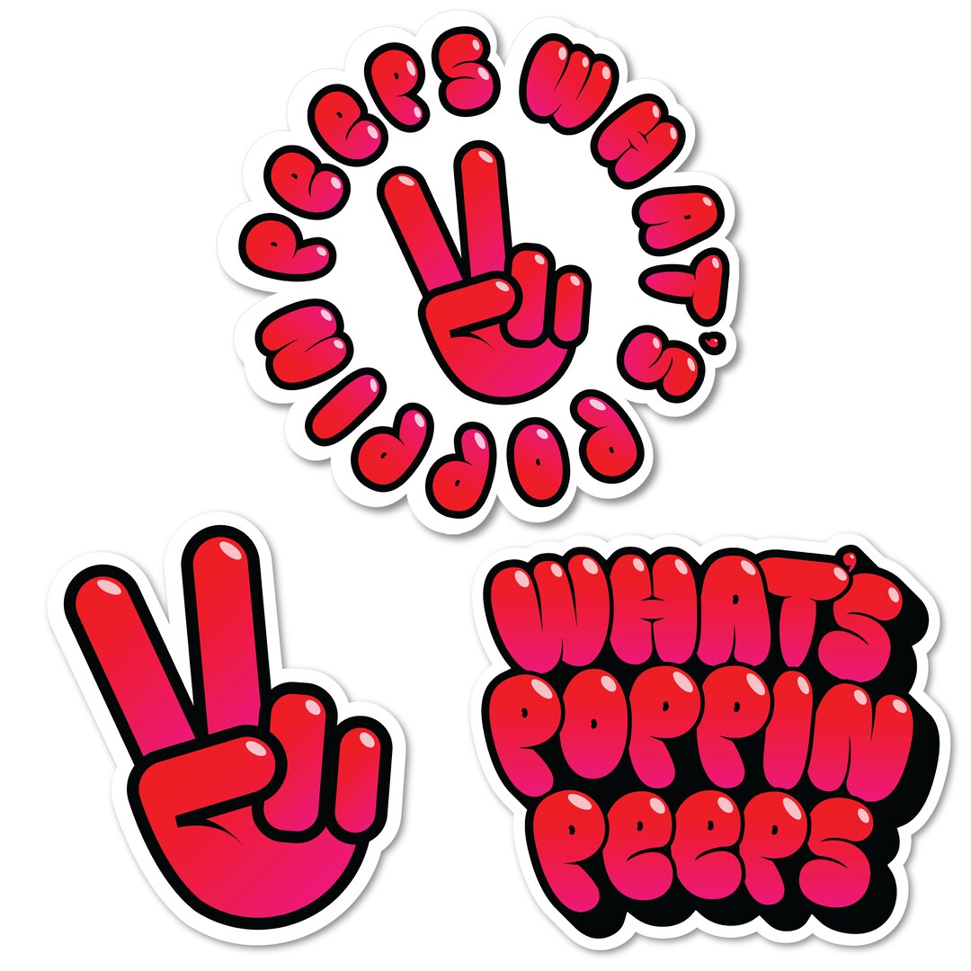 What's Poppin Peeps Stickers: Red - Etsy