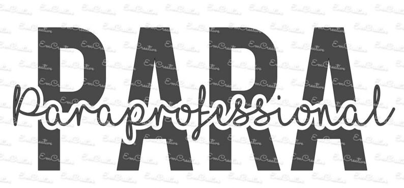 Paraprofessional Teacher/para Shirt SVG File - Etsy