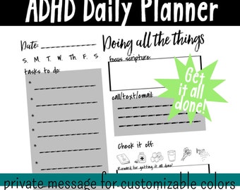 ADHD Daily Planner & Organizer for Self Redirection and - Etsy