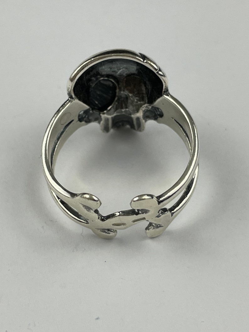 Silver Human Skull Statement Ring: Gothic Jewelry - Etsy