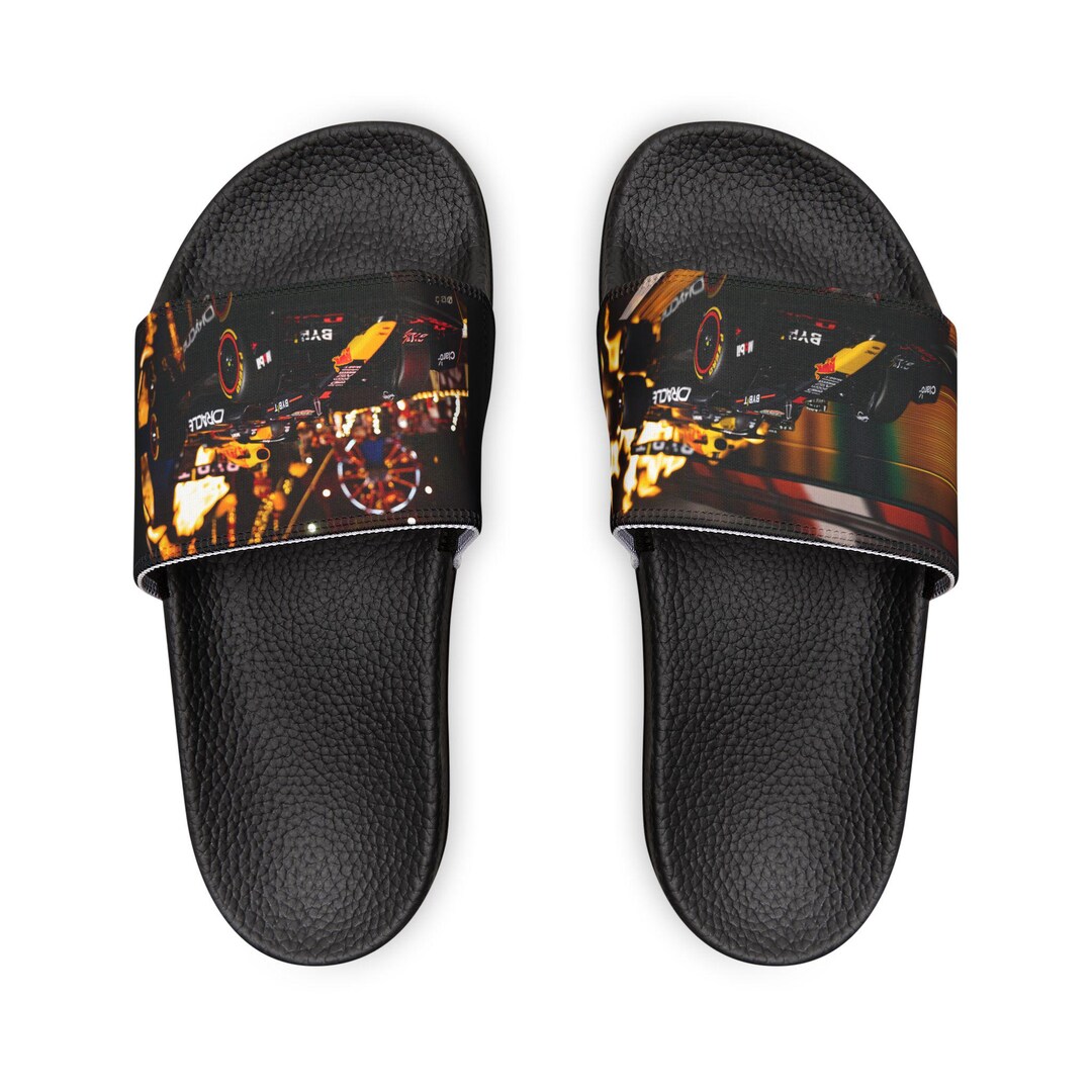 Youth Sandals, Car and Racetrack Style, Racing Fans, Kids Gift, Summer ...
