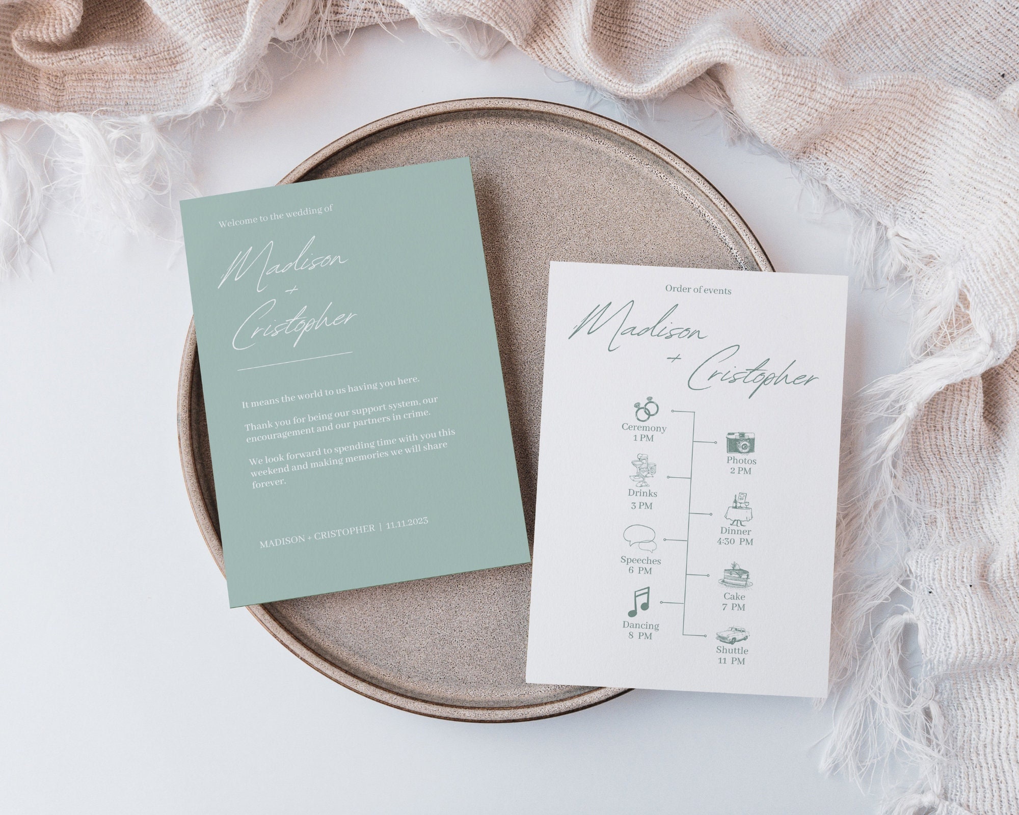 Wedding Timeline Program Template, Editable Wedding Day Itinerary With ...