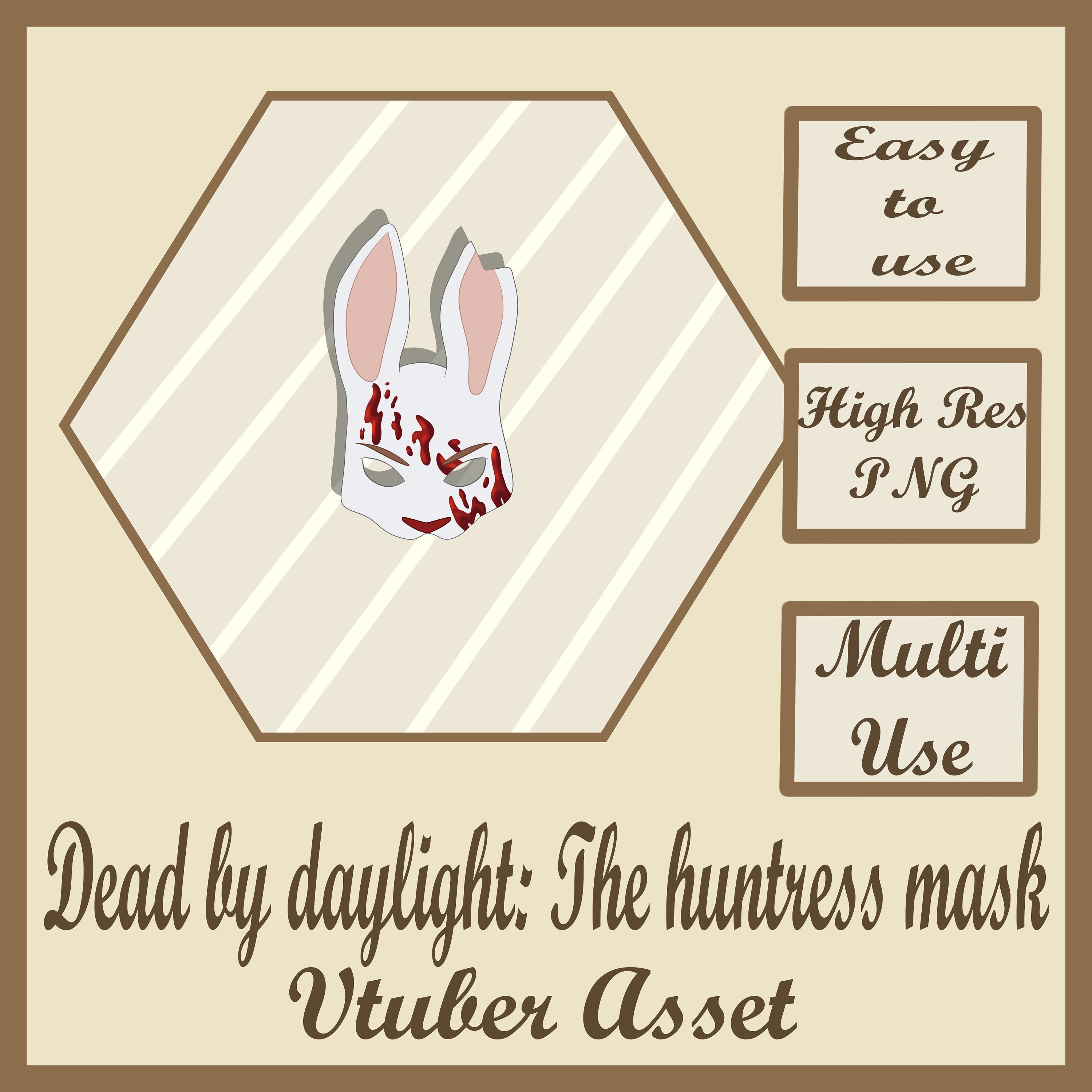 Dead by Dayligjt: the Huntress | Vtuber Asset| Mask | Kawaii | - Etsy