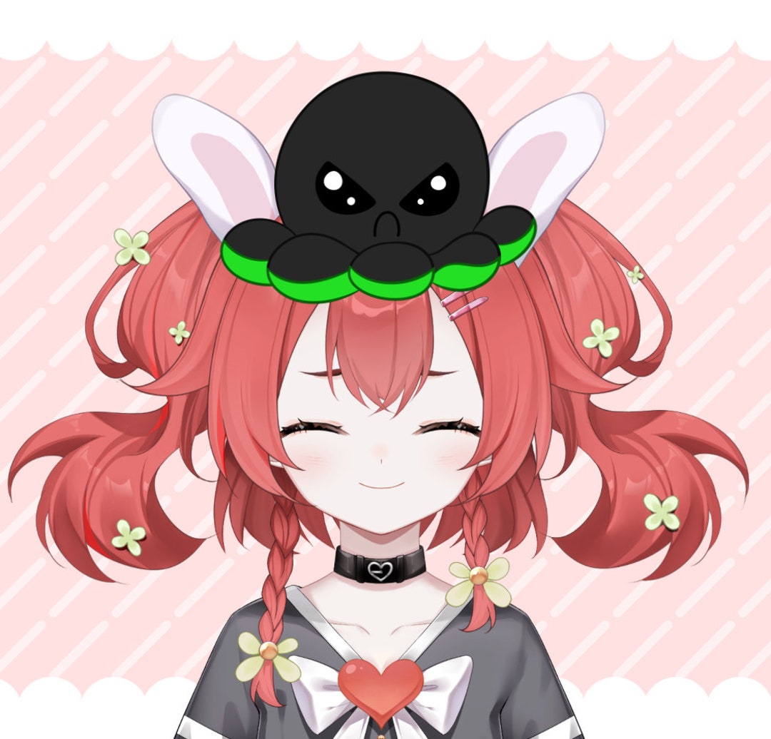 Vtuber Asset| Toxic Green Mood Changing Octopus, 2D Vtuber, 3D VTUBER ...