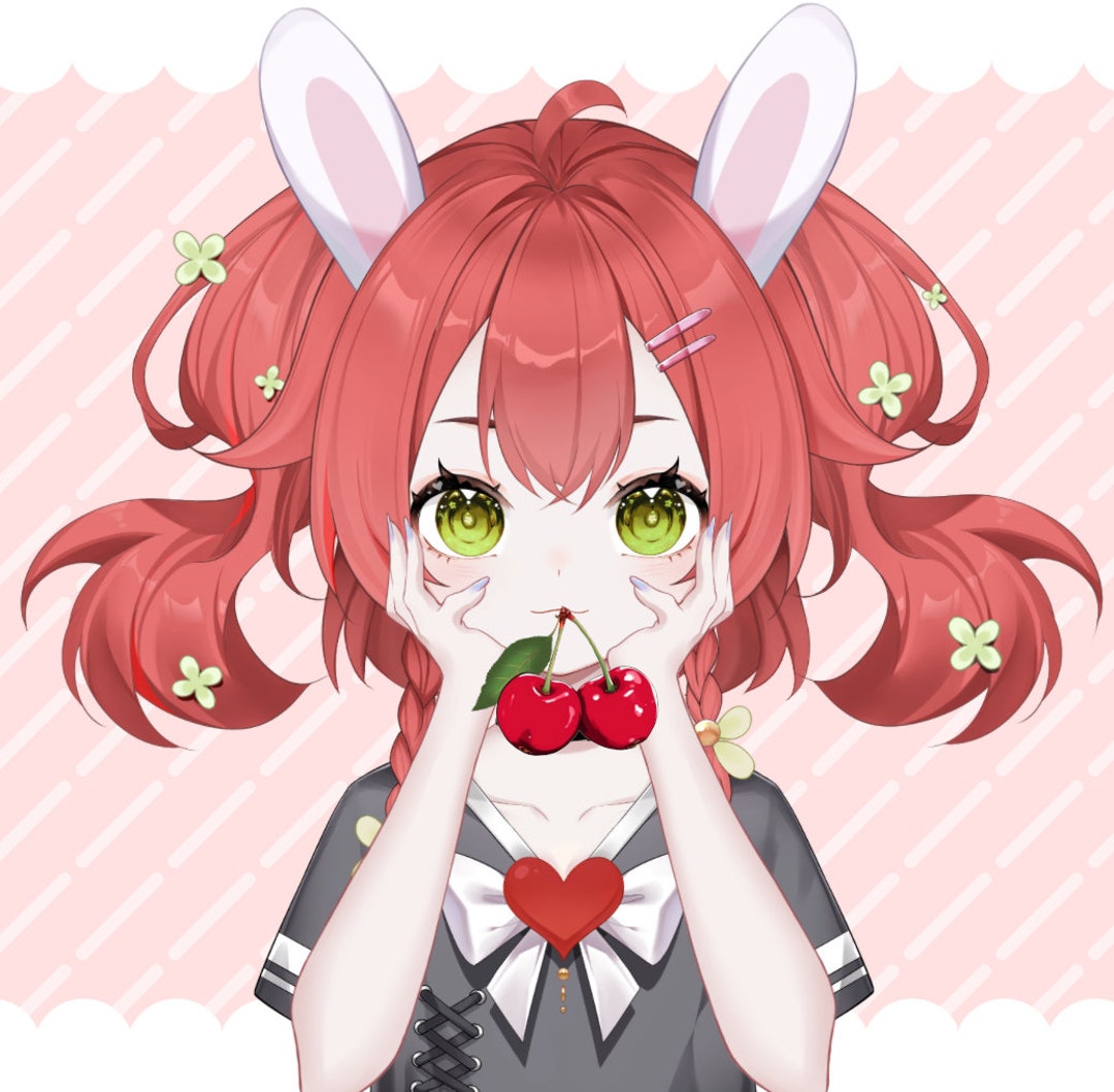 Vtuber Asset| Cherry, Kawaii, Food, Vtuber, 2d, Easy to Use, Png - Etsy