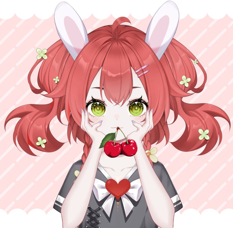 Vtuber Asset| Cherry, Kawaii, Food, Vtuber, 2d, Easy to Use, Png - Etsy