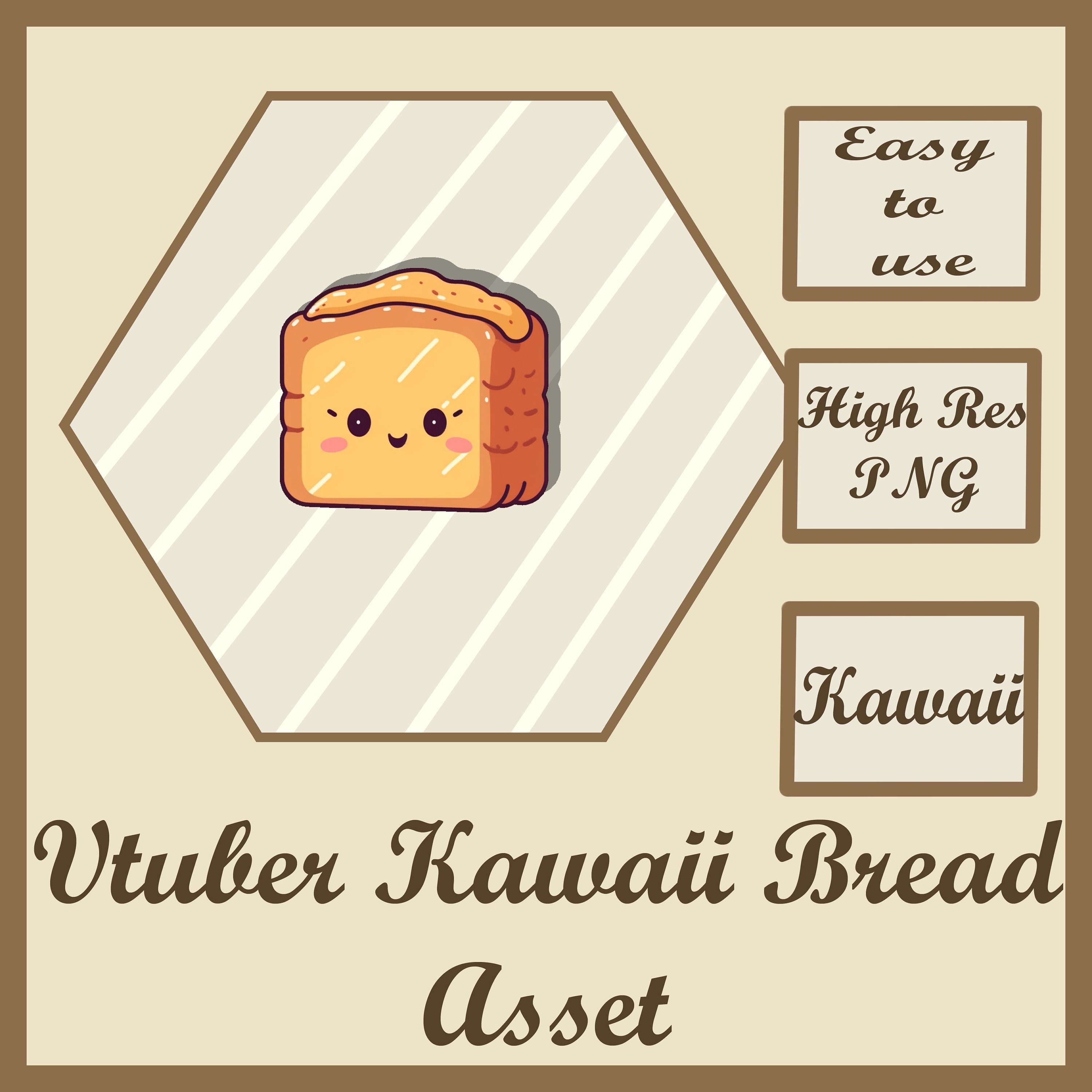 Vtuber Asset| Kawaii Bread, Cute, Streamer, Bread, Png, 2d Vtuber, Png ...