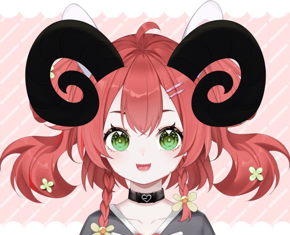 Vtuber Demon Horns Asset | Cute 2D Horns | Vtuber Asset | - Etsy