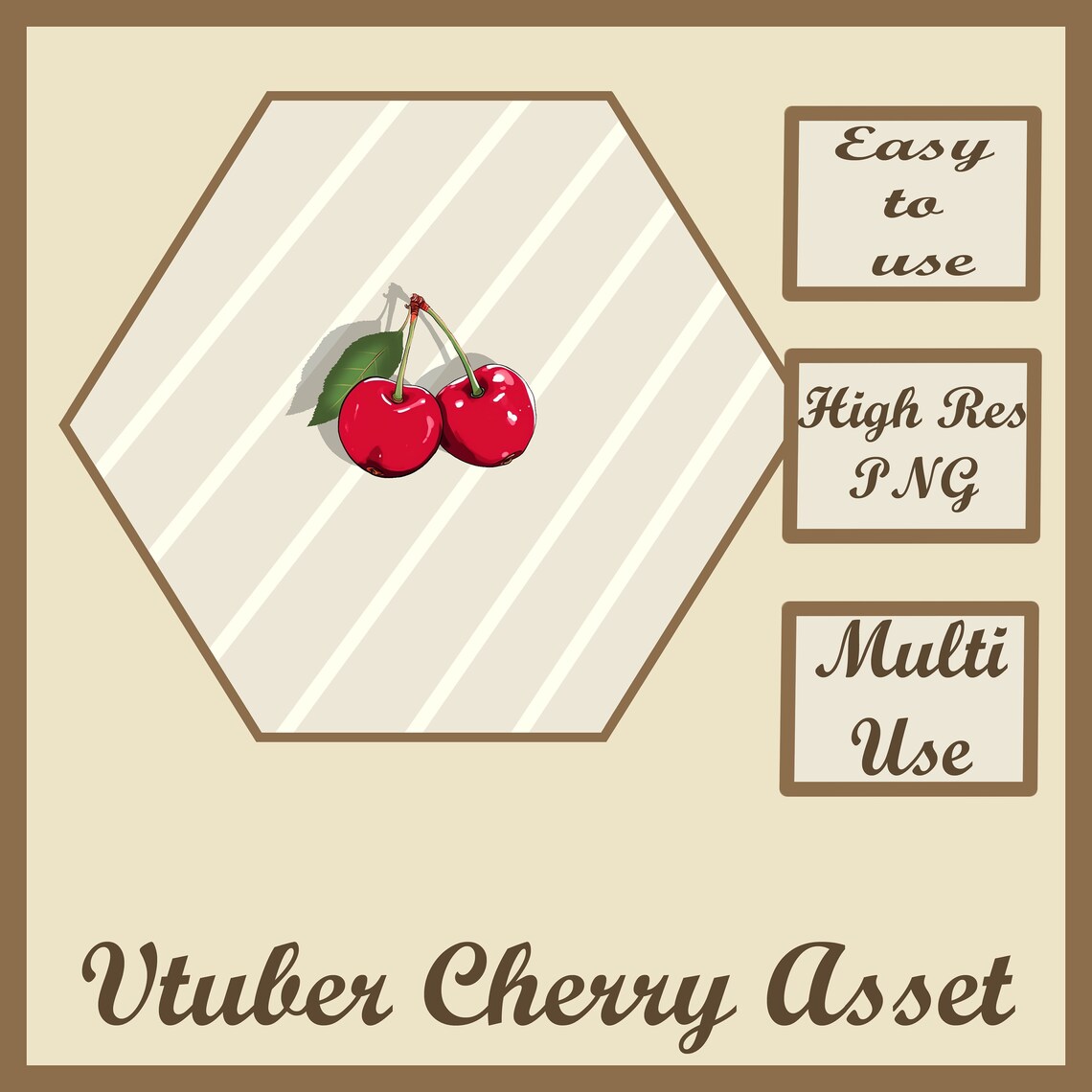 Vtuber Asset| Cherry, Kawaii, Food, Vtuber, 2d, Easy to Use, Png - Etsy