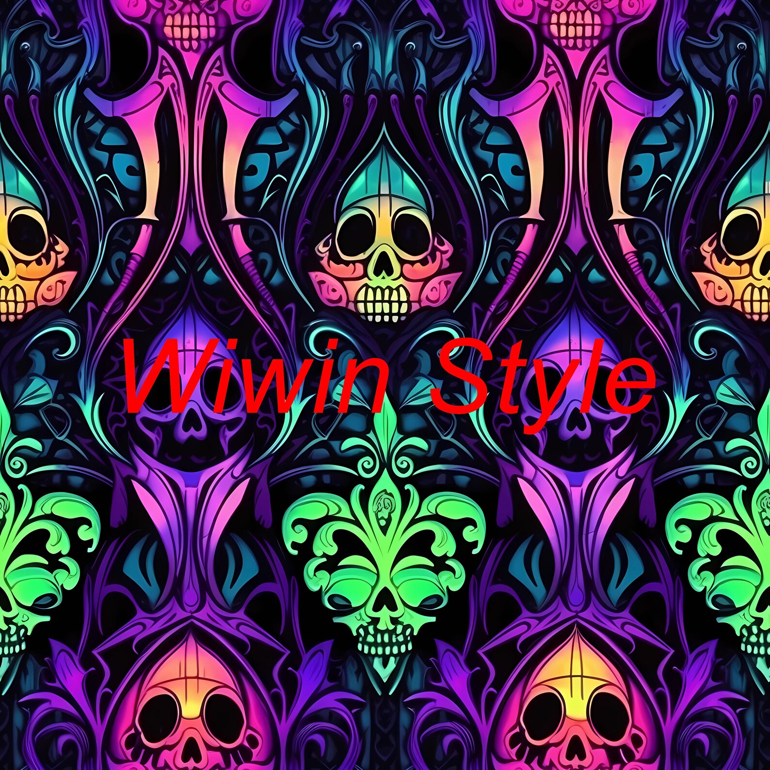 Neon Gothic Watercolor Seamless Pattern - Etsy