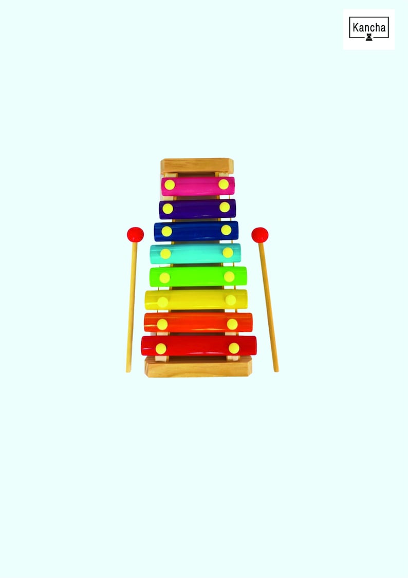 Colorful Two-bar Wooden Xylophone Toy Start Exploring Music - Etsy