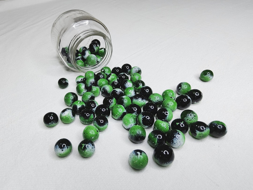 20 Glass Marbles 16 MM. Hand Coloured Polished Eye Ball Marbles ...