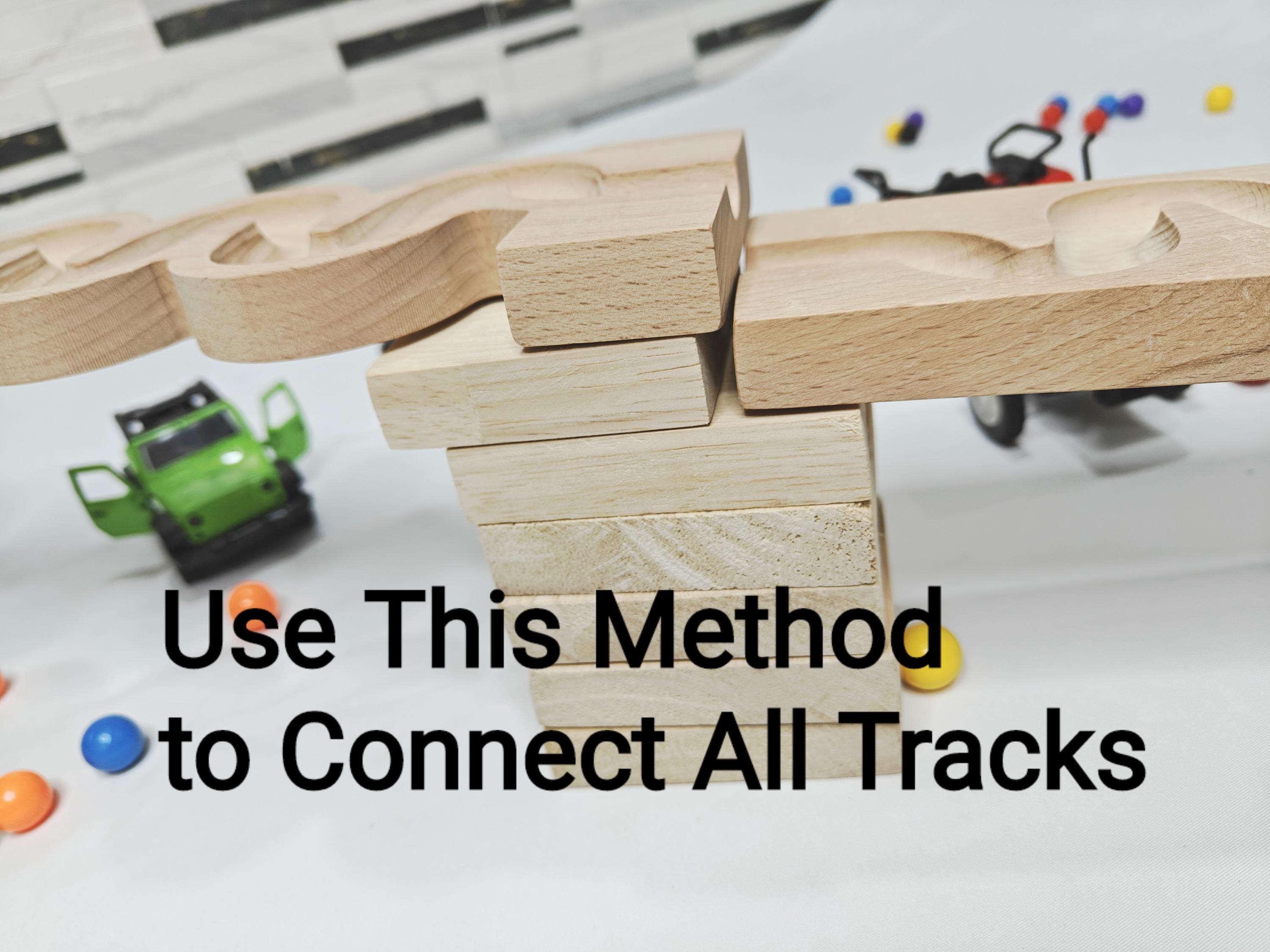 Marble Run Track Full Set, Marble Race Wooden Toy for Kids , Birthday ...