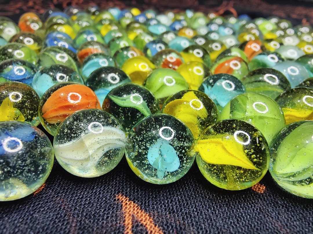 20 Glass Marbles 20 MM. Multicolour Hand Polished Big Cat Eye - Etsy