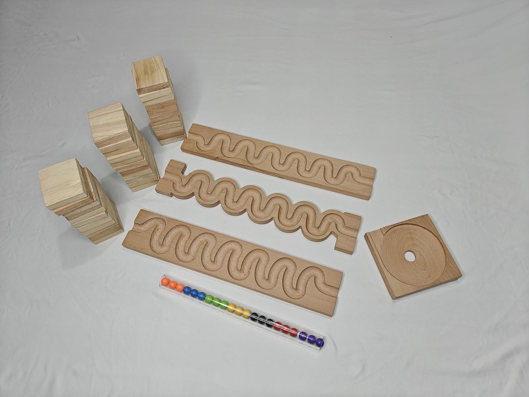 Marble Run Track Full Set, Marble Race Wooden Toy for Kids , Birthday ...