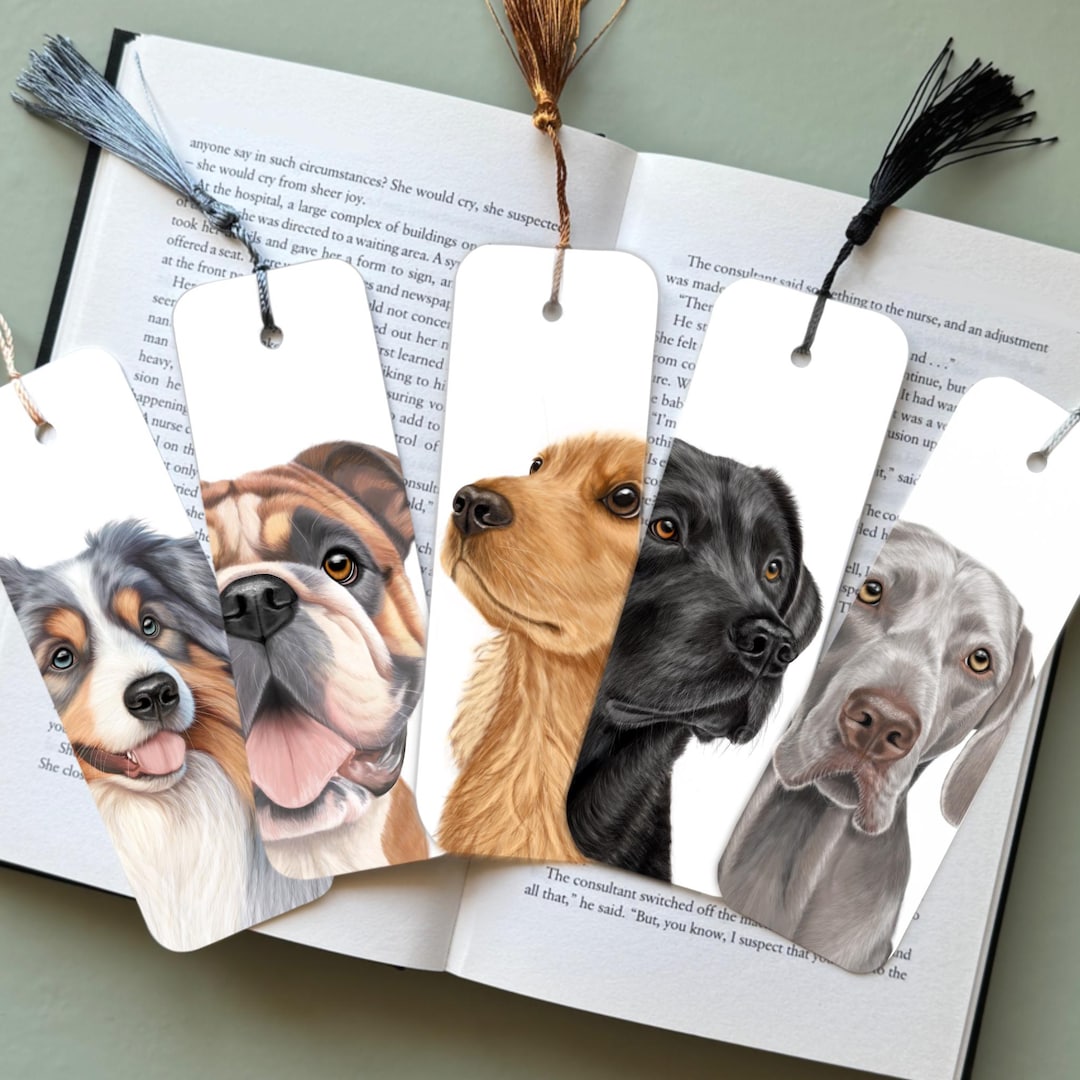Dog Bookmark Dog Breed Bookmarks Gift for Dog Lover Book Lover Gift ...
