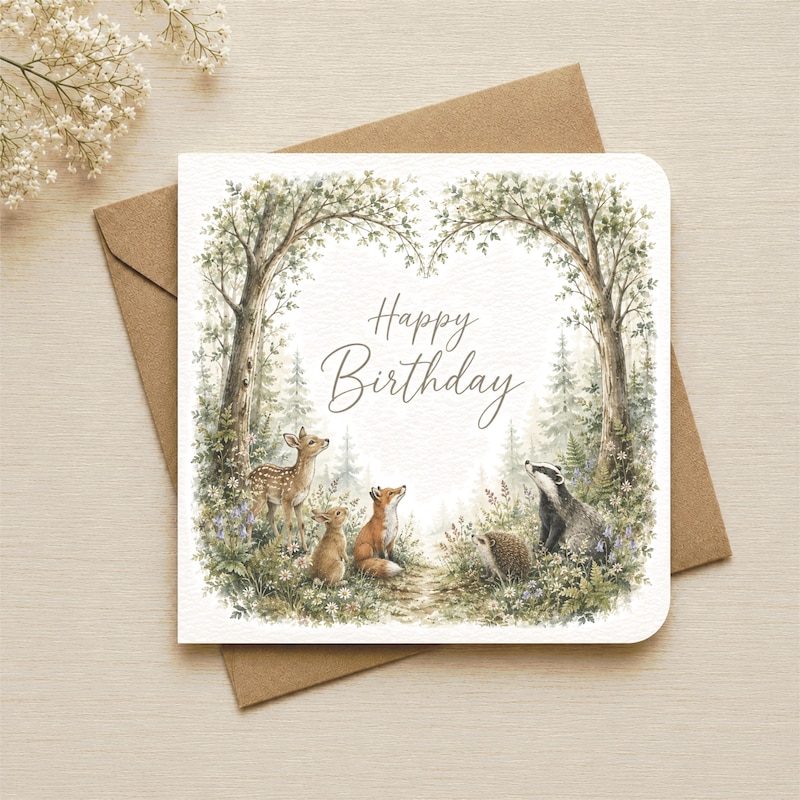 Winter Birthday Cards - Etsy UK