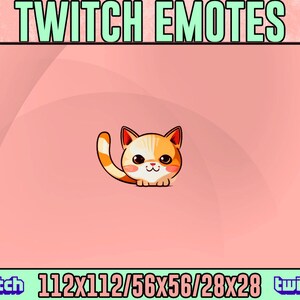 Cute Chibi Style Cat Emote for Twitch Streamers - Etsy