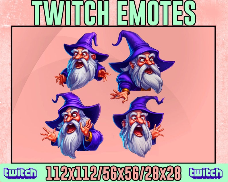 Wizard Emote for Twitch Streamers - Etsy
