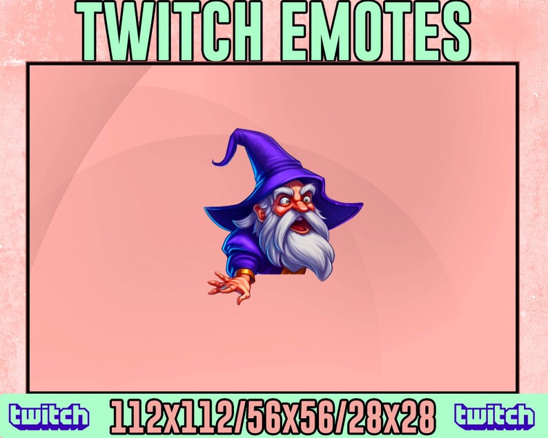 Wizard Emote for Twitch Streamers - Etsy