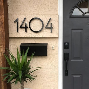 8 Inch Modern House Numbers Letters, Large Black Glossy Address Numbers ...