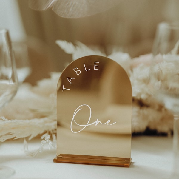 Gold Table Numbers - Etsy