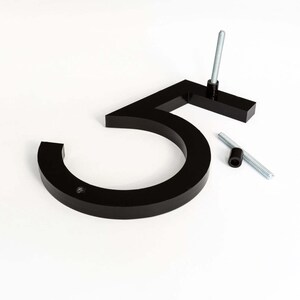 8 Inch Modern House Numbers Letters, Large Black Glossy Address Numbers ...