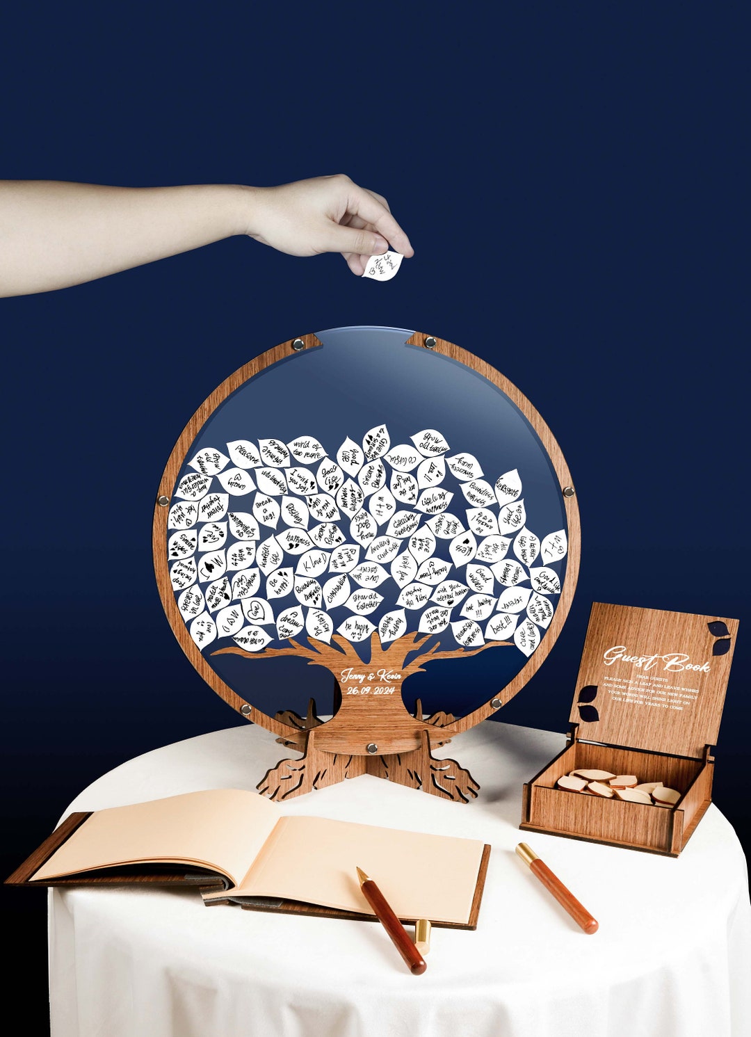 Wedding Guest Book Alternative, Family Tree Guest Book Wedding - Wood ...