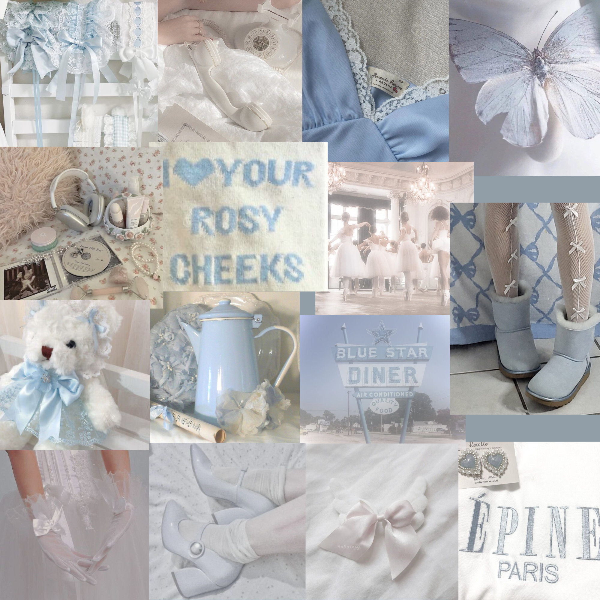 60 Soft Blue Coquette Prints Baby Blue Blue Coquette - Etsy