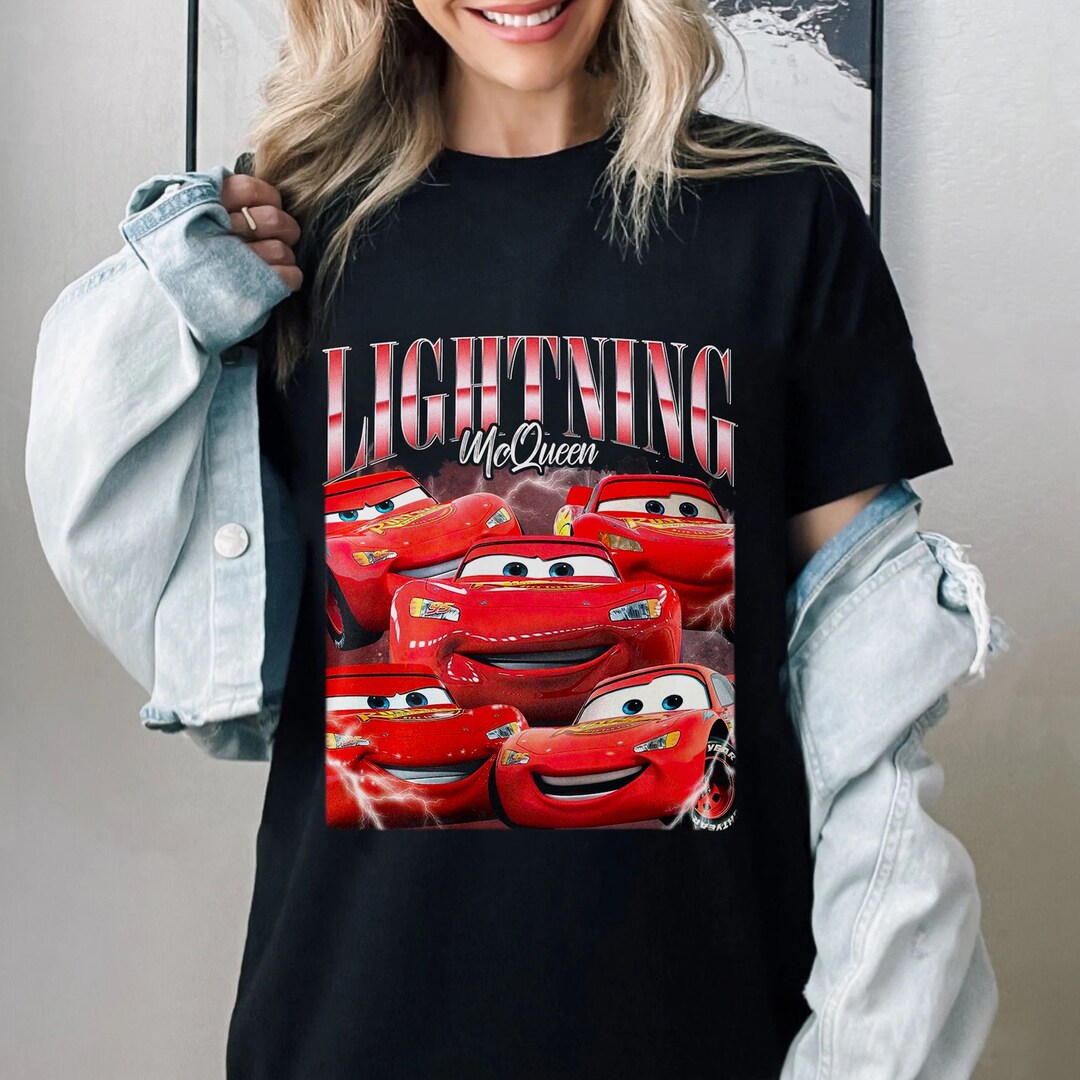Retro Bootleg Lightning Red Racing Car camiseta a juego, camisas ...