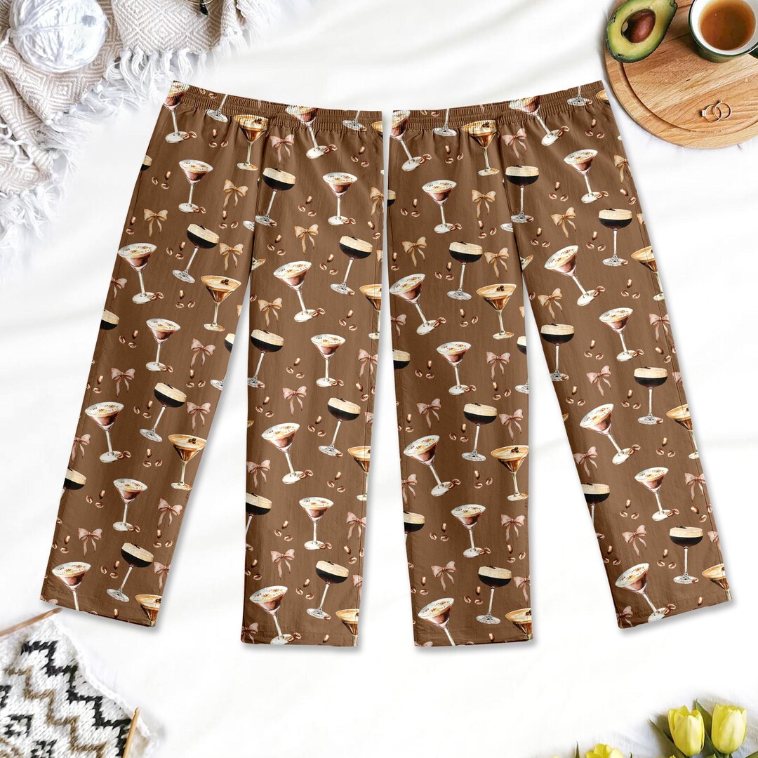 Espresso Martini Pajamas Pants, Alcohol Pajamas Pants, Martini Pajamas ...