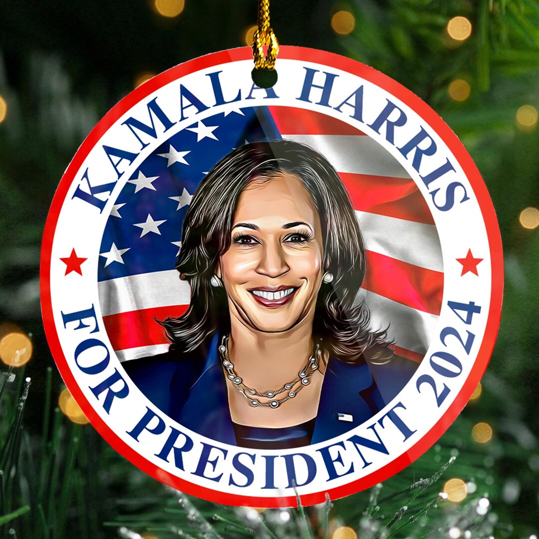 Kamala Harris 2024 Ornament, Harris for President 2024 Ornament, Let's ...