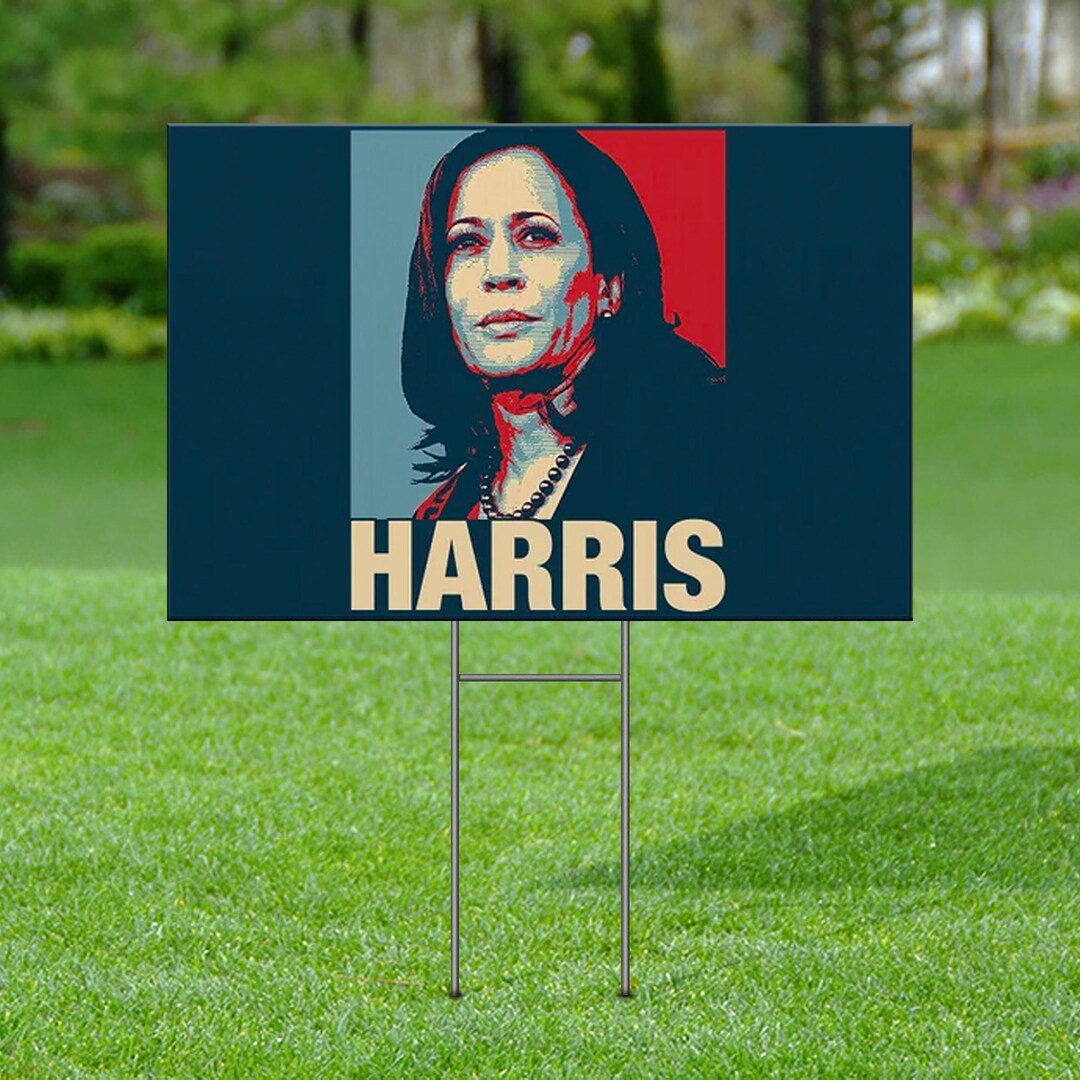 Kamala Harris for President 2024 Yard Sign, American Bye Biden Sign ...