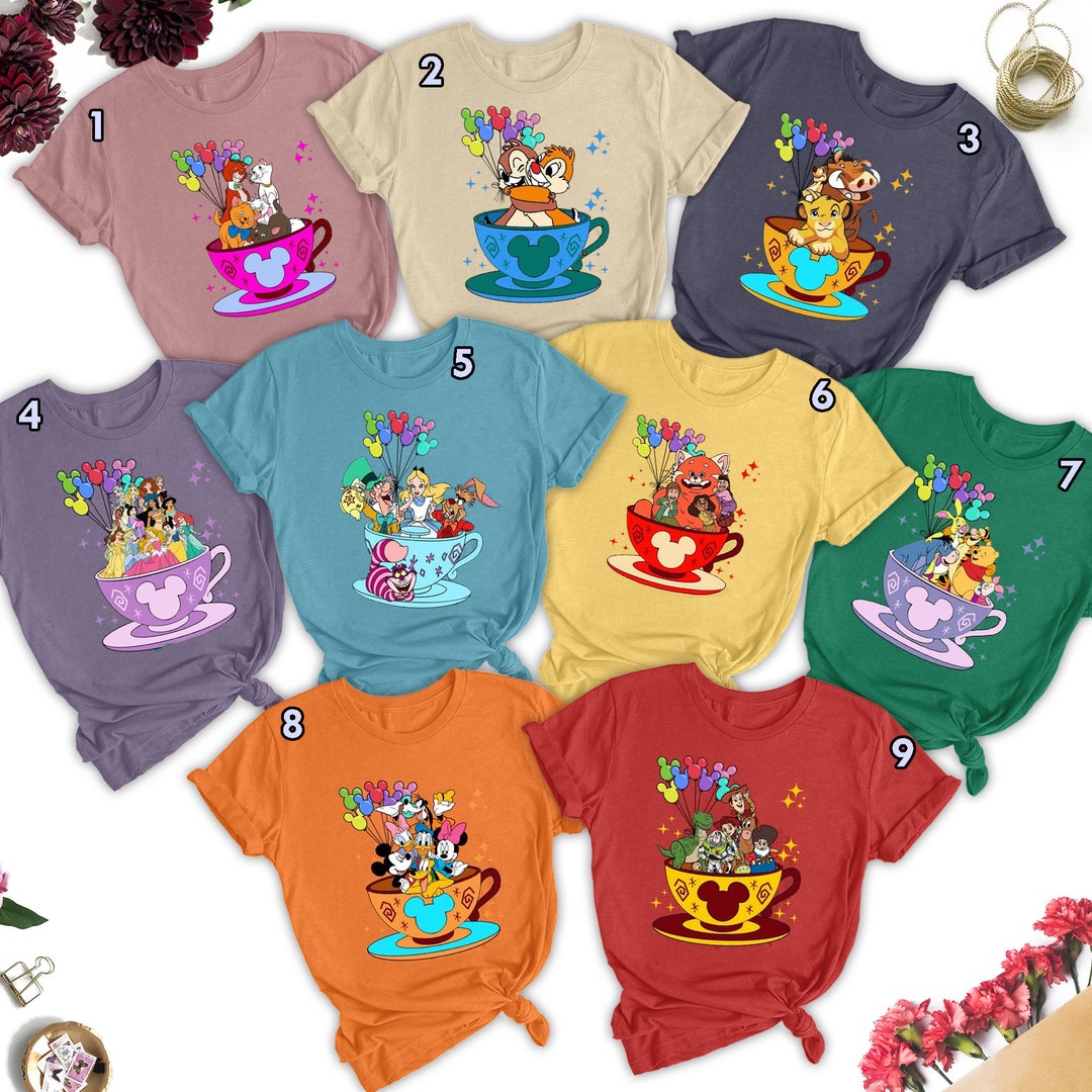 Animated Teacup Shirt, Magical Castle Tea Cup Party Tee, Cartoon ...