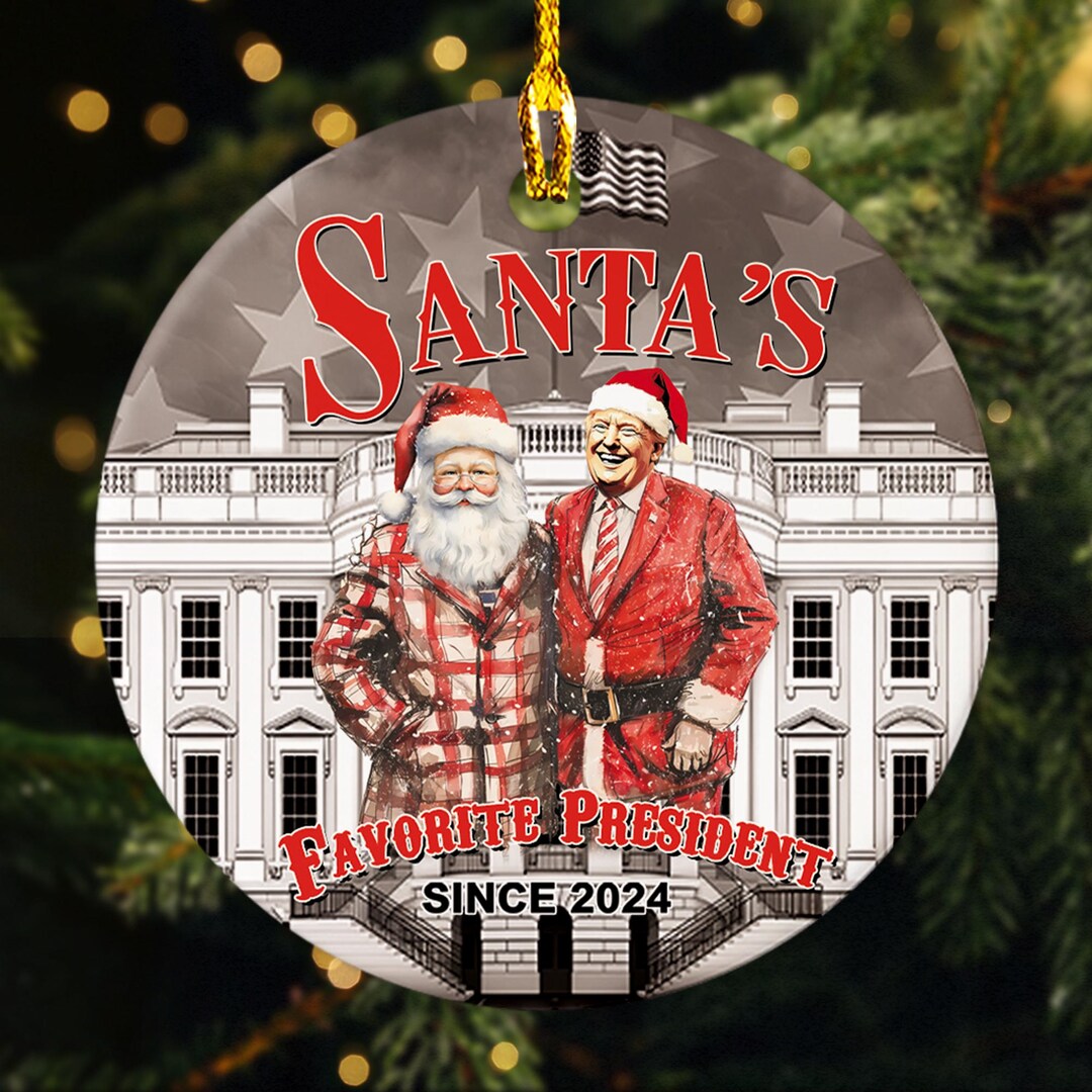 Santa Favorite President Christmas Ornament, US Republican Election ...