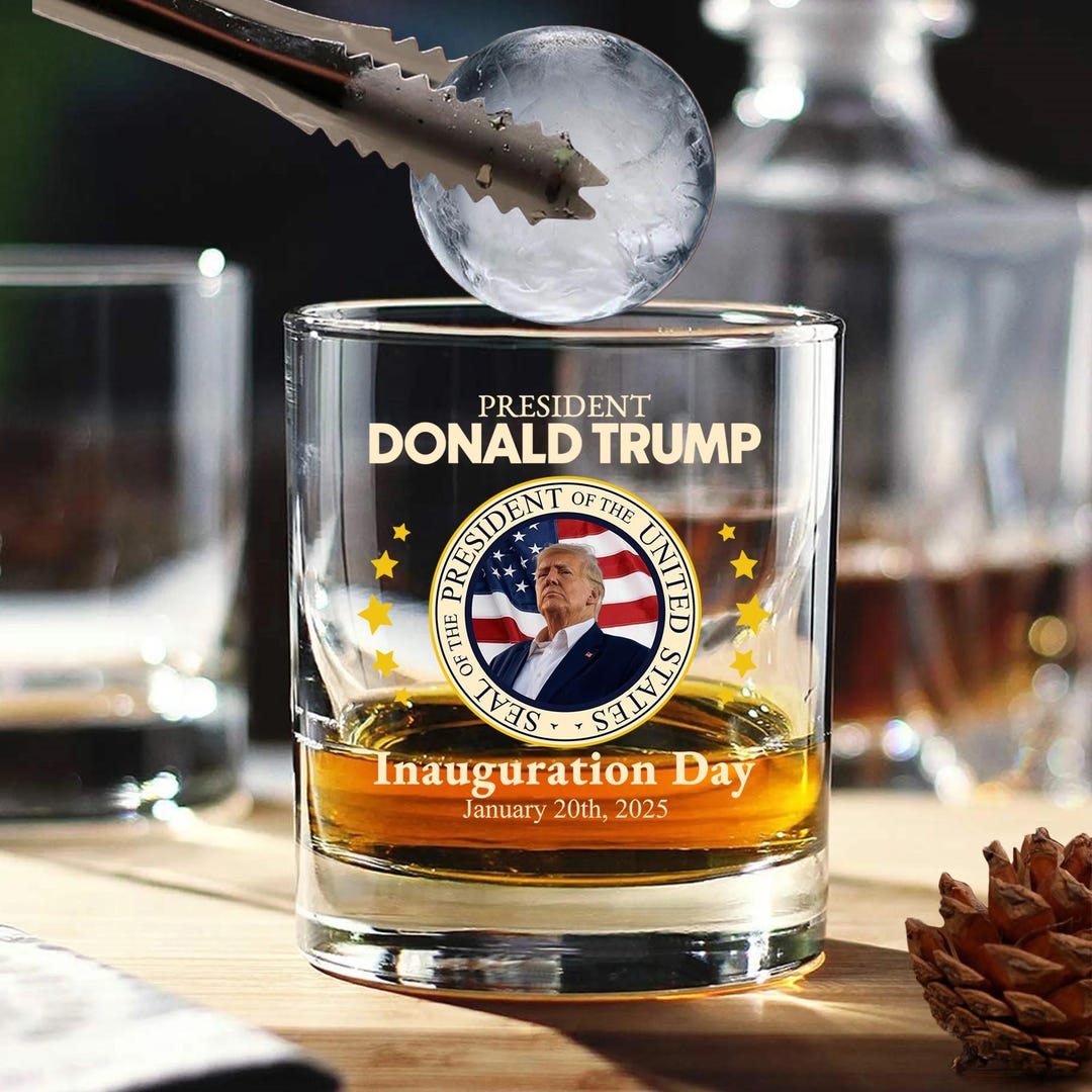 Donald Trump Inauguration Day Whiskey Glass, Election Whiskey Glass ...