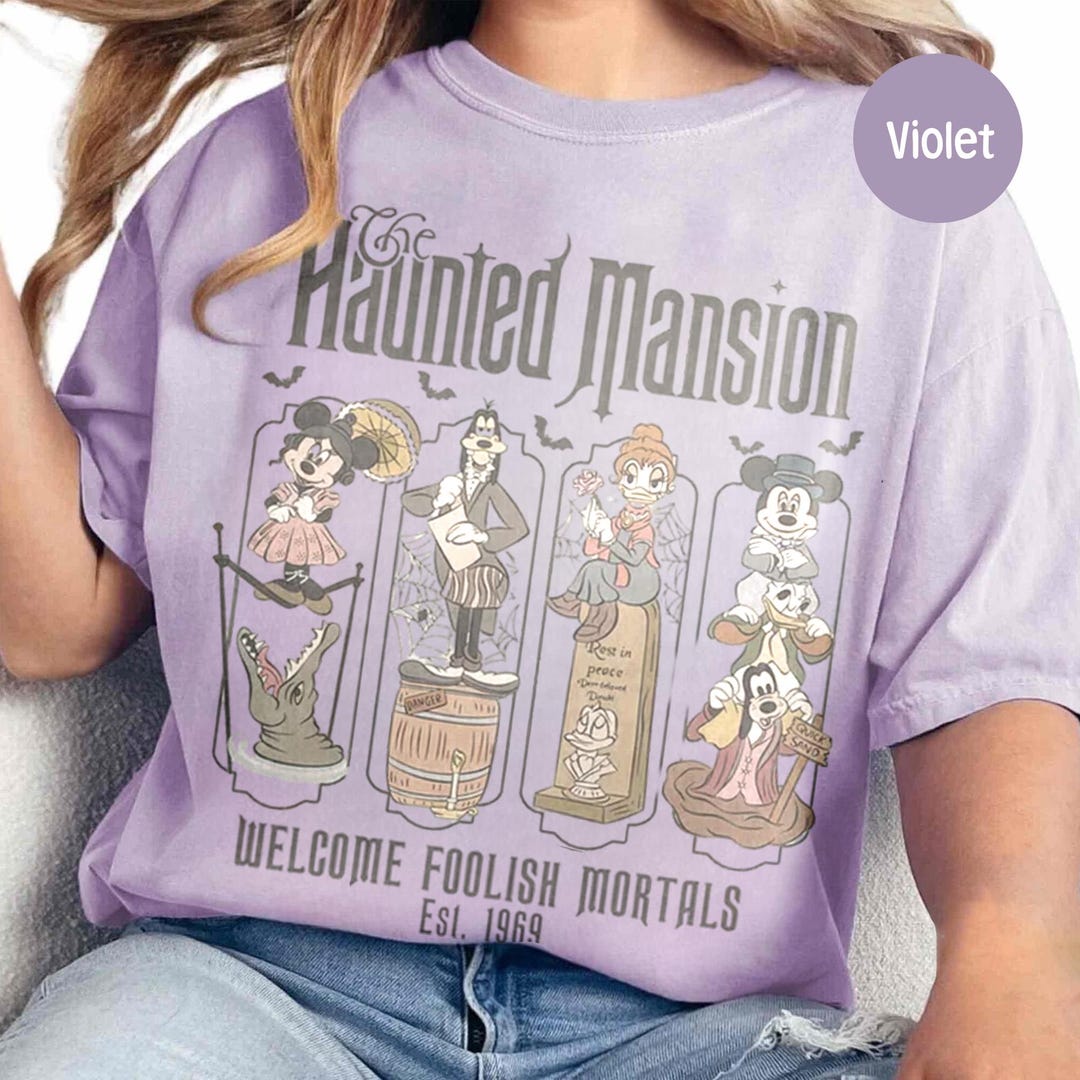 Retro Disney Halloween Haunted Mansion Shirt, Welcome Foolish Mortals ...