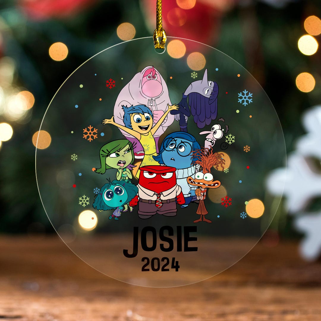 Personalized Inside Out Transparent Christmas Ornament, Inside Out Xmas ...