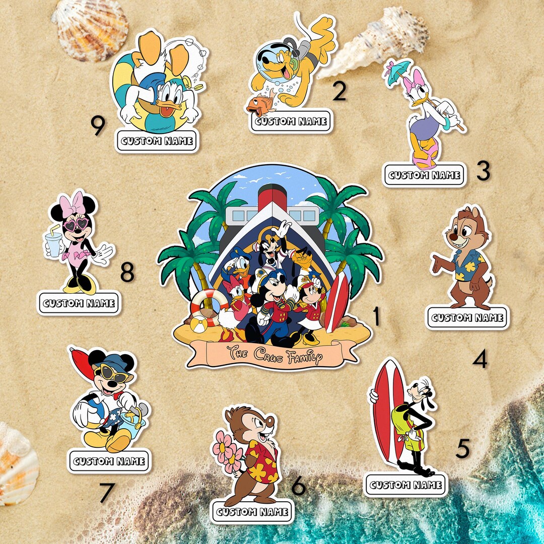 Disney Disney Custom DCL Island Beach Cruise Door Magnets, Personalized ...