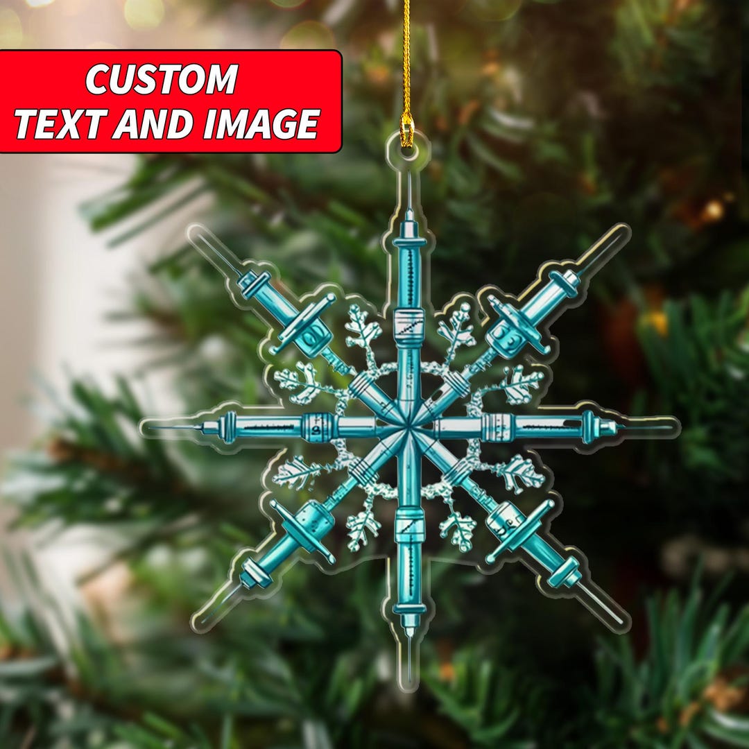 Custom Medical Equipment Snowflake Christmas Shape 2D Flat Acrylic ...