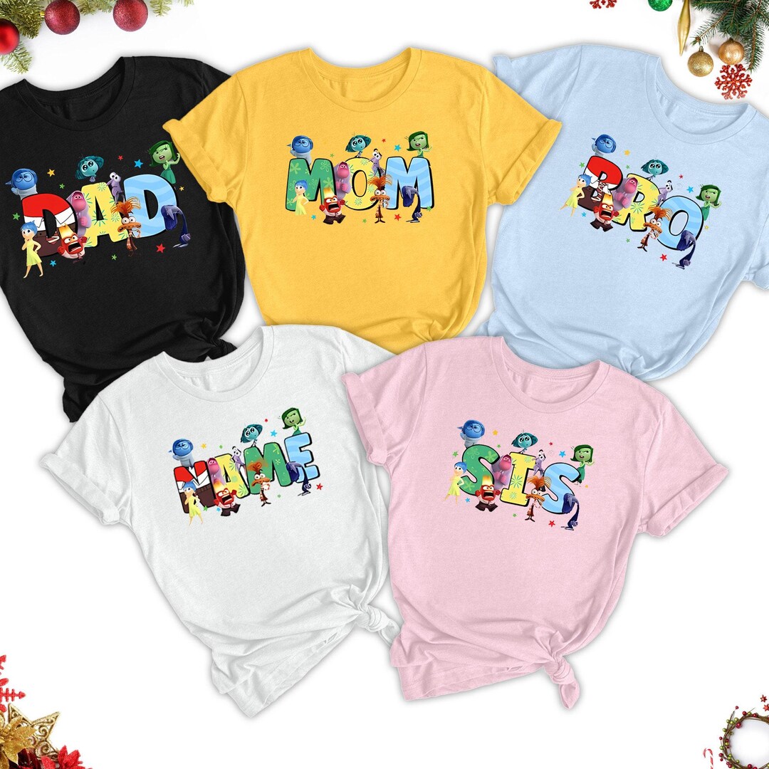 Personalized Inside Out Dad Mom Birthday Boy Girl Shirt, Inside Out ...